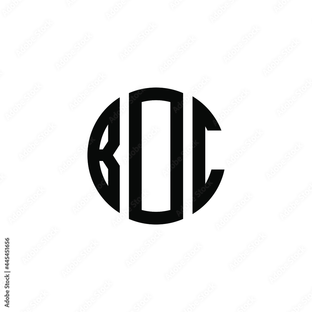BDC letter logo design. BDC letter in circle shape. BDC Creative three ...