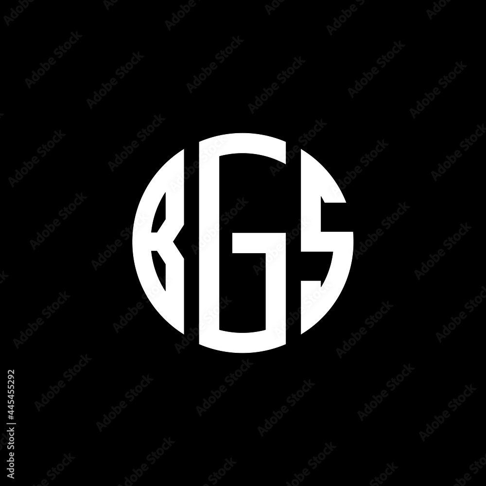 BGS letter logo design. BGS letter in circle shape. BGS Creative three ...
