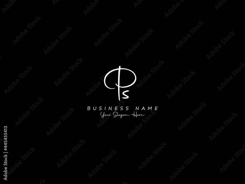 Letter PS Logo, signature ps logo icon vector image for business Stock ...