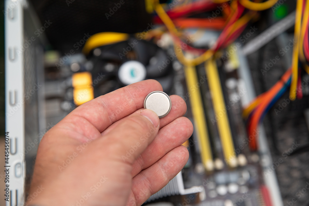 The battery is a tablet for the computer's motherboard. Replacing the ...