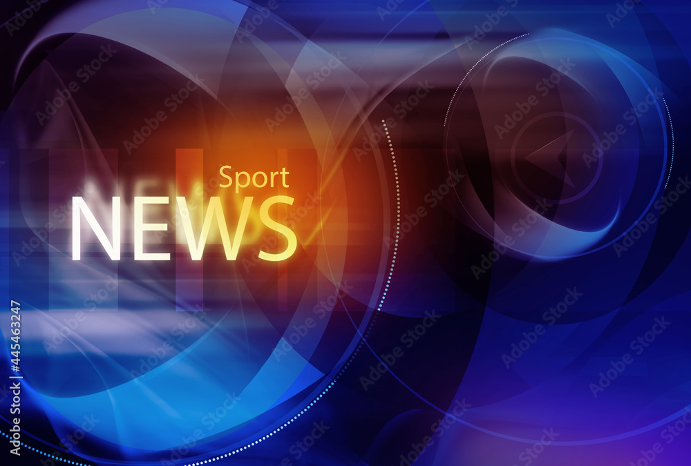 Illustration of a graphical digital sports news background Stock ...