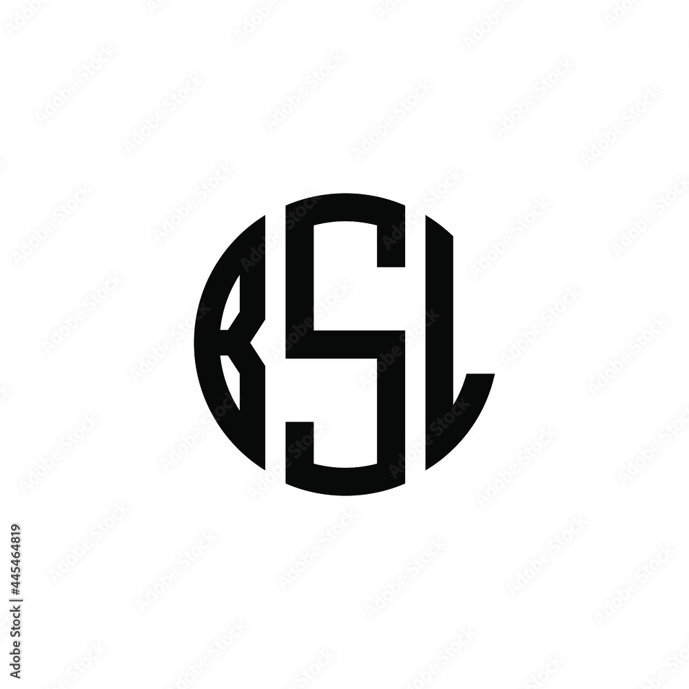 BSL letter logo design. BSL letter in circle shape. BSL Creative three ...