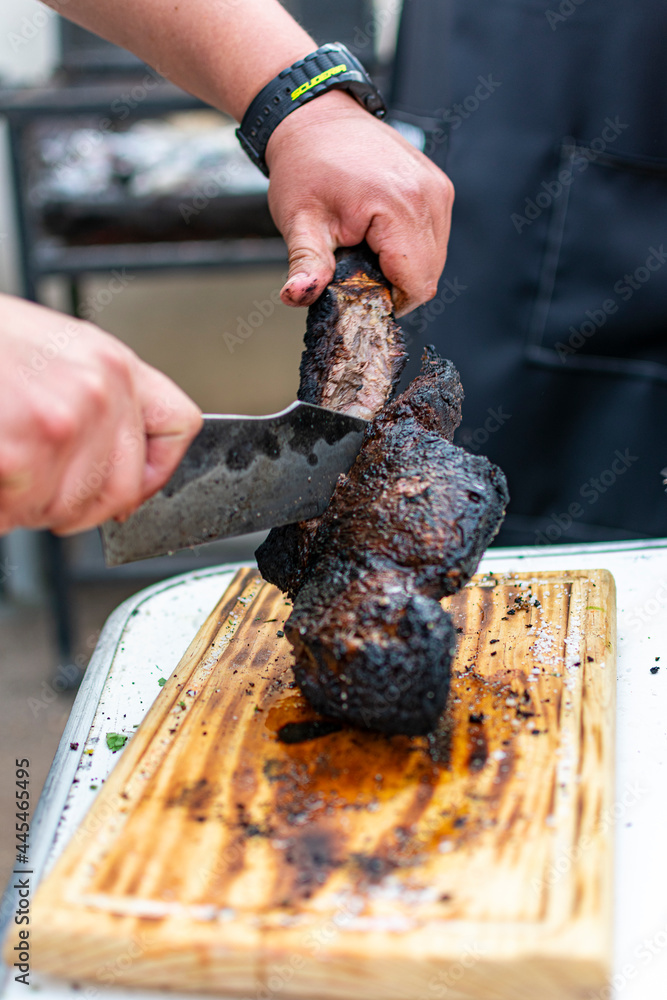 corte de res. corte de res al carbón. corte cowboy al estilo ...