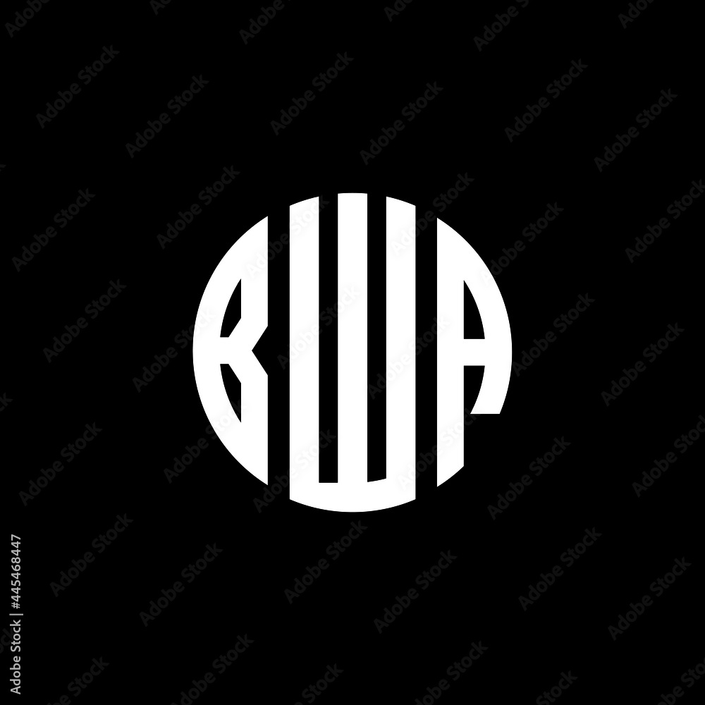 BWA letter logo design. BWA letter in circle shape. BWA Creative three ...