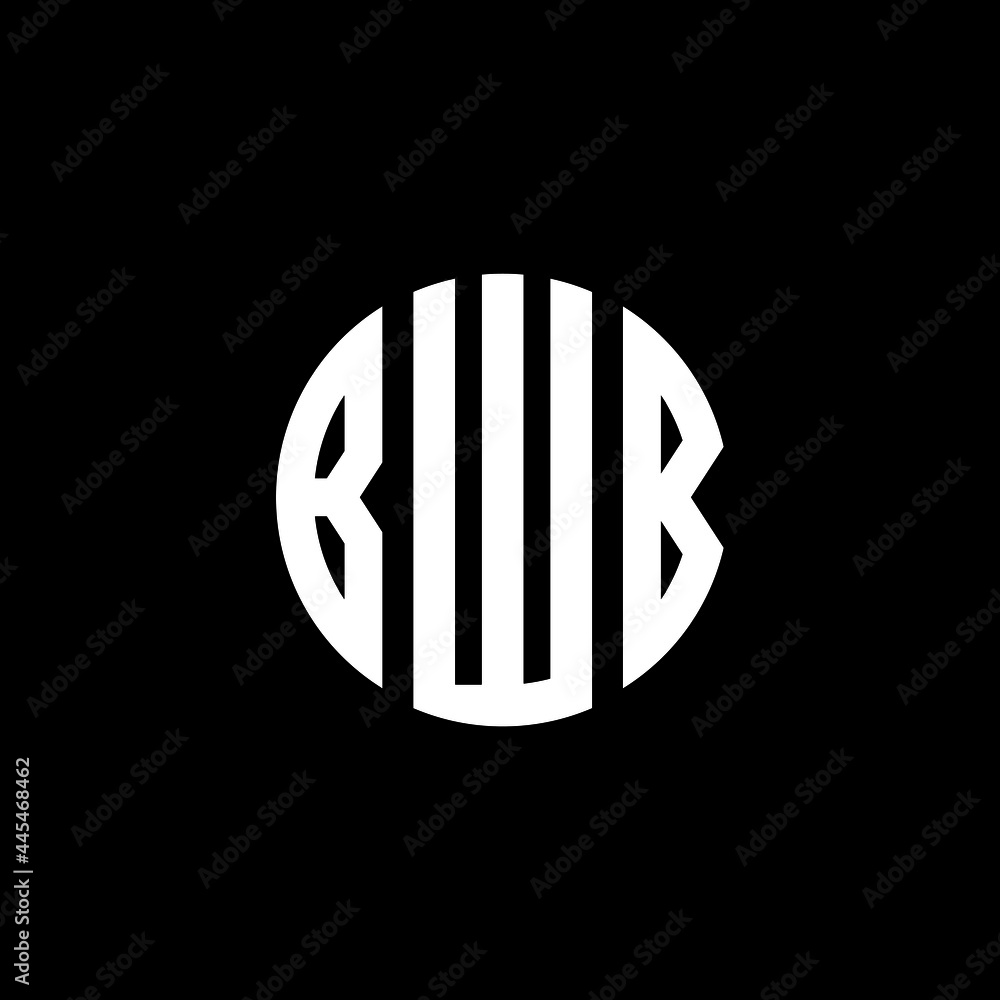BWB letter logo design. BWB letter in circle shape. BWB Creative three ...