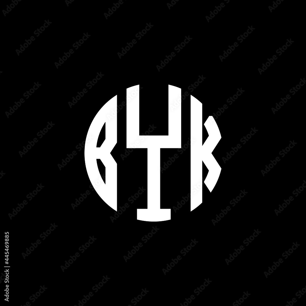 BYK letter logo design. BYK letter in circle shape. BYK Creative three ...