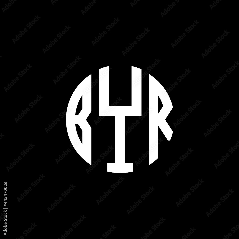 BYR letter logo design. BYR letter in circle shape. BYR Creative three ...