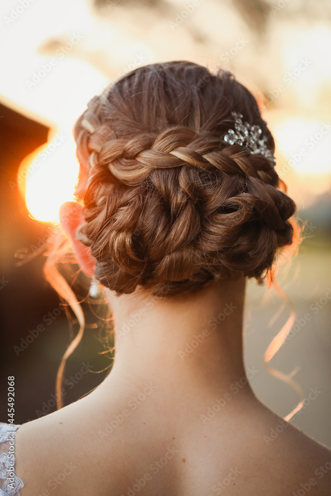 Girl in debutante outfit from behind in beautiful afternoon sun, no ...