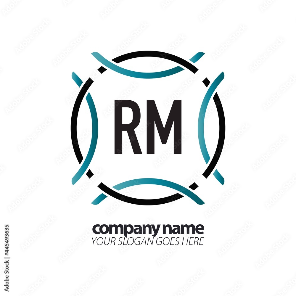 Initial Letter RM Circle Sport Logo Design Template. Creative circle ...