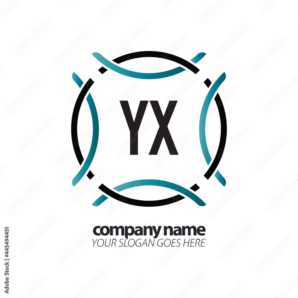 Initial Letter YX Circle Sport Logo Design Template. Creative circle ...