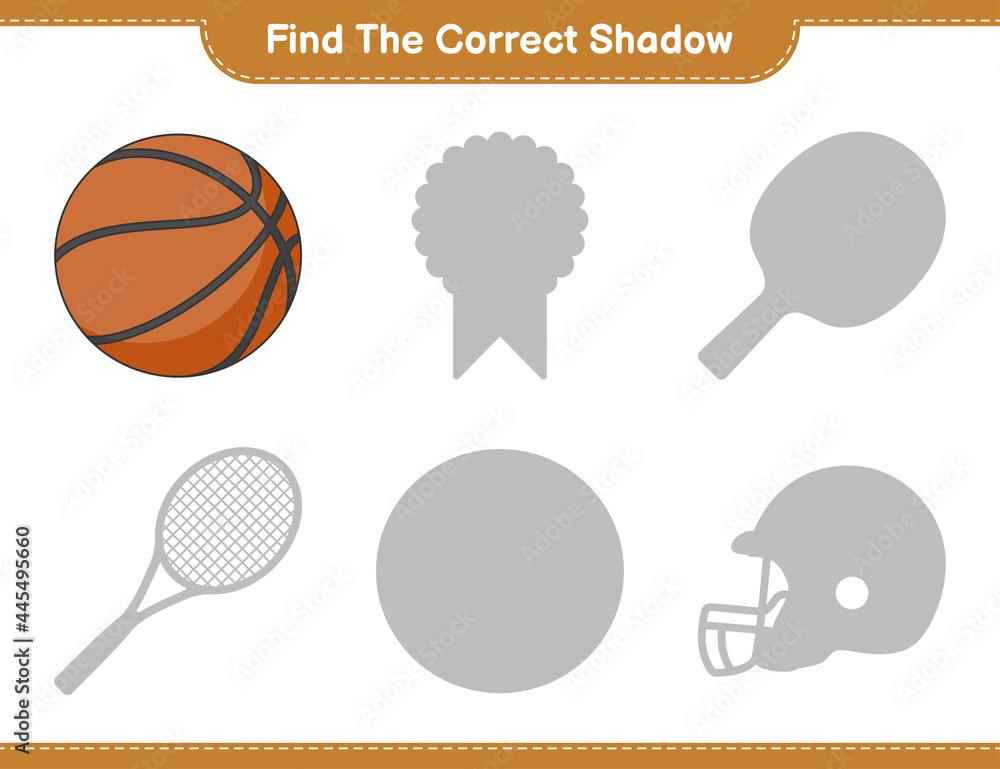 Find the correct shadow. Find and match the correct shadow of ...