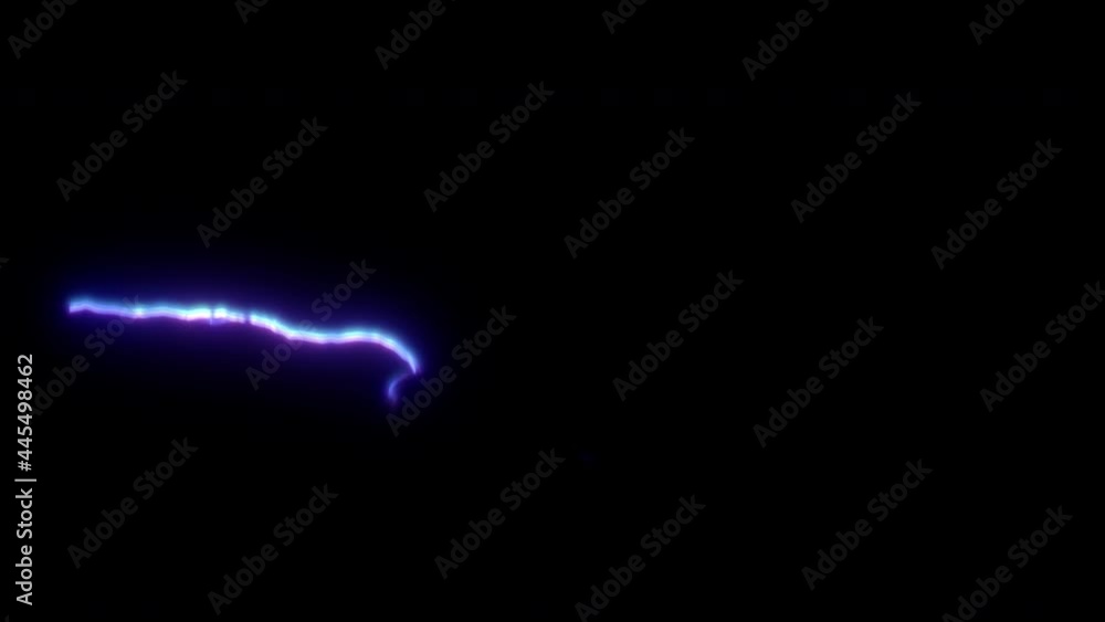 Electric plasma discharge bolts of lightning shocking effect on black ...