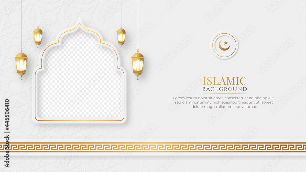 islamic arabic elegant social media post with empty space for photo ...