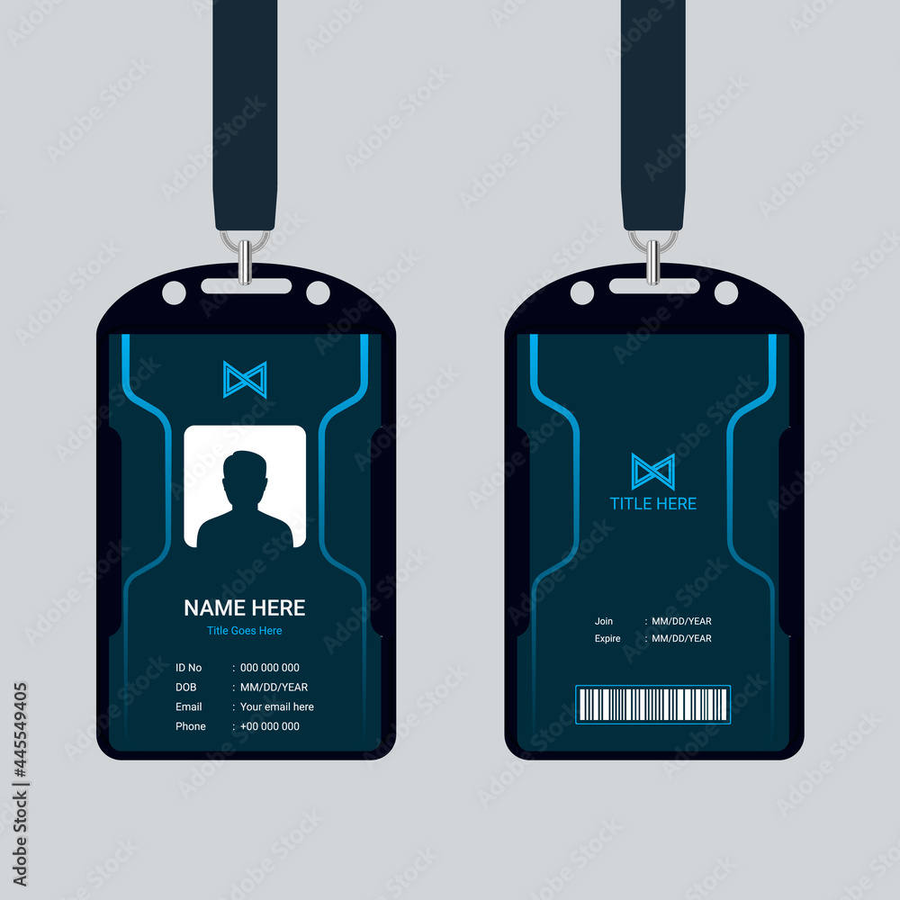 Flat id card template design Stock Vector | Adobe Stock
