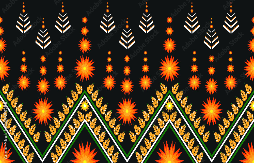 Tribal ethnic vector pattern.Designs for fabric and printing.Geometric ...