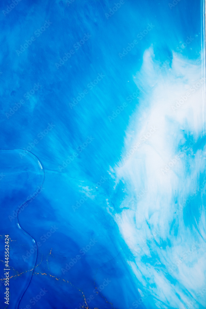 Part of original resin art, epoxy resin painting. Marble texture. Fluid ...