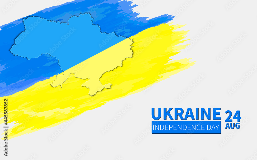 Vetor de Festive illustration for the Independence Day of Ukraine ...