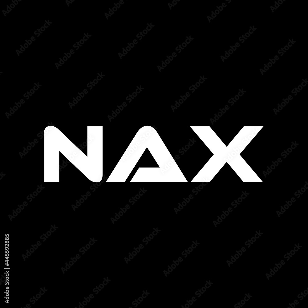 NAX letter logo design with black background in illustrator, vector ...