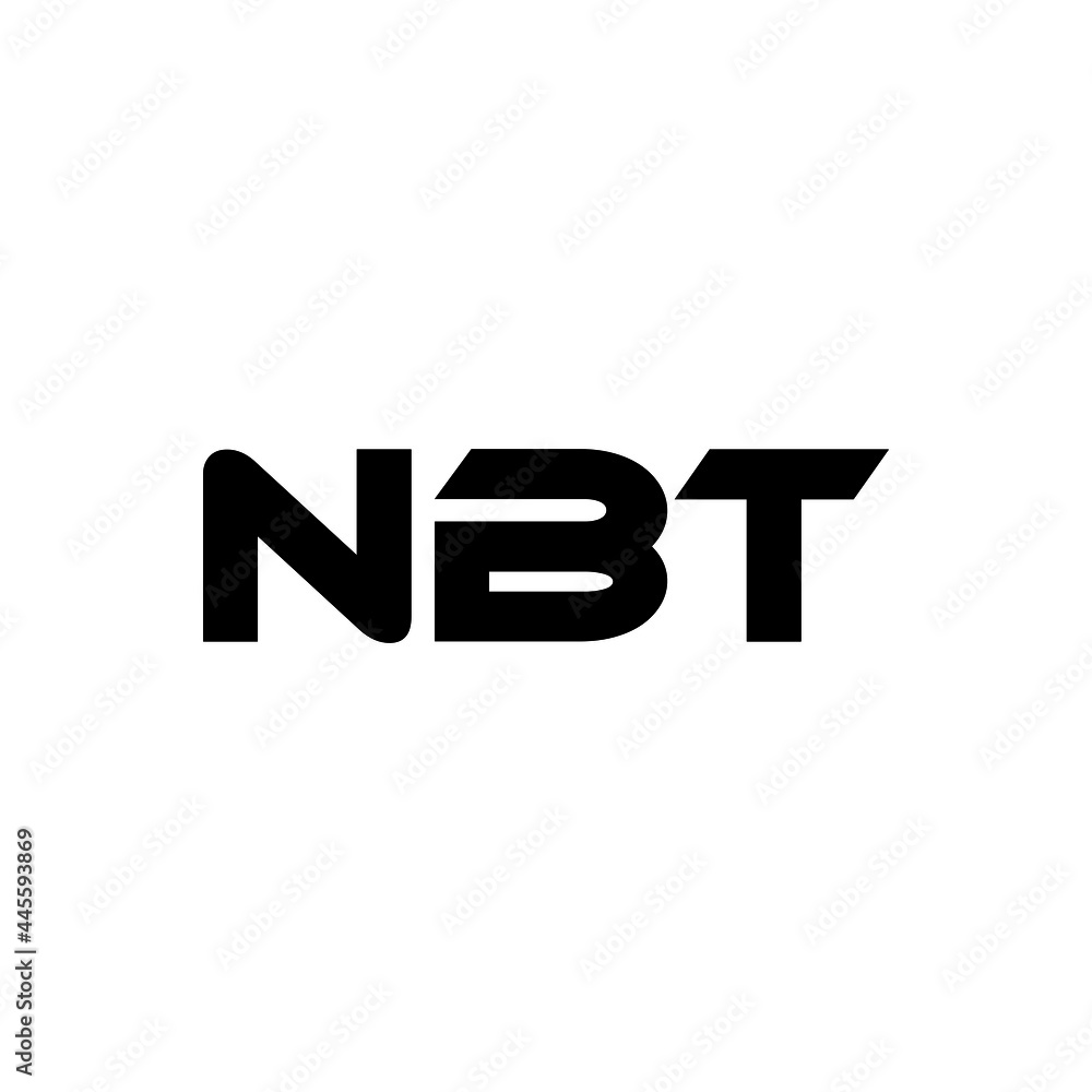NBT letter logo design with white background in illustrator, vector ...