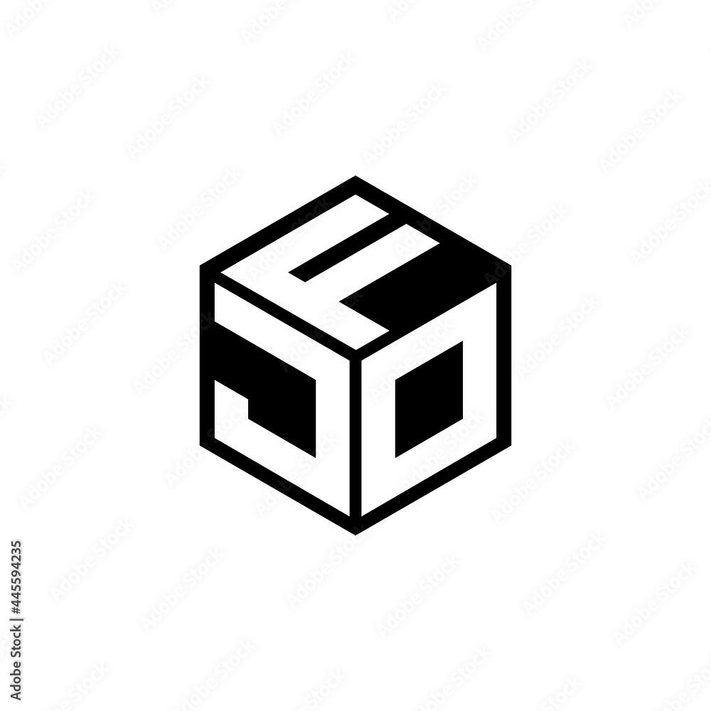JDF letter logo design with white background in illustrator, vector ...