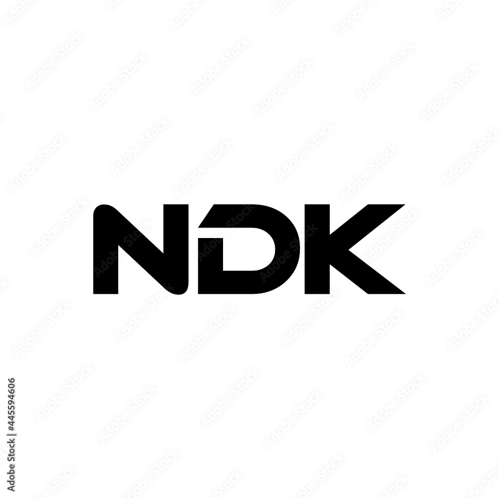 Vecteur Stock NDK letter logo design with white background in ...