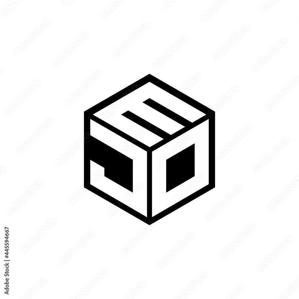 JDM letter logo design with white background in illustrator, vector ...