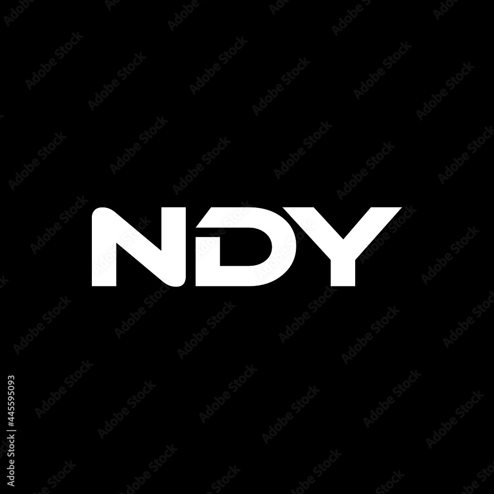 NDY letter logo design with black background in illustrator, vector ...