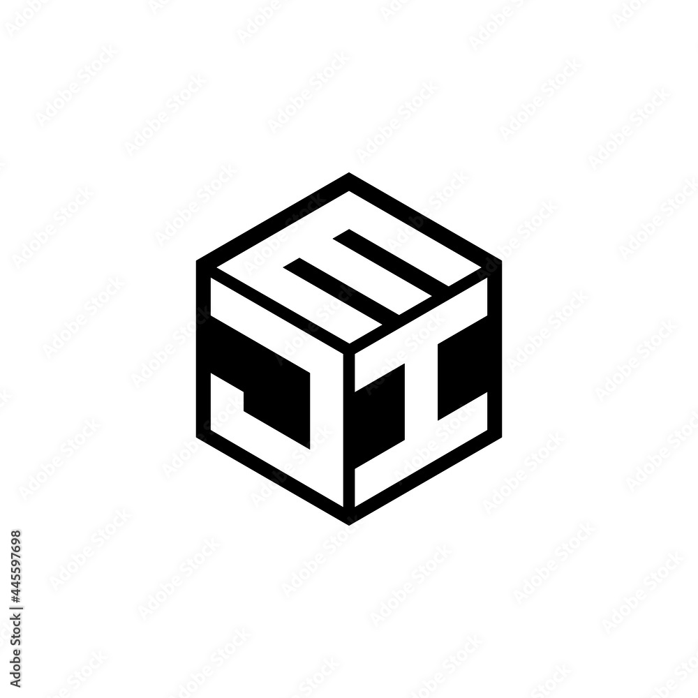 Vecteur Stock JIM letter logo design with white background in ...