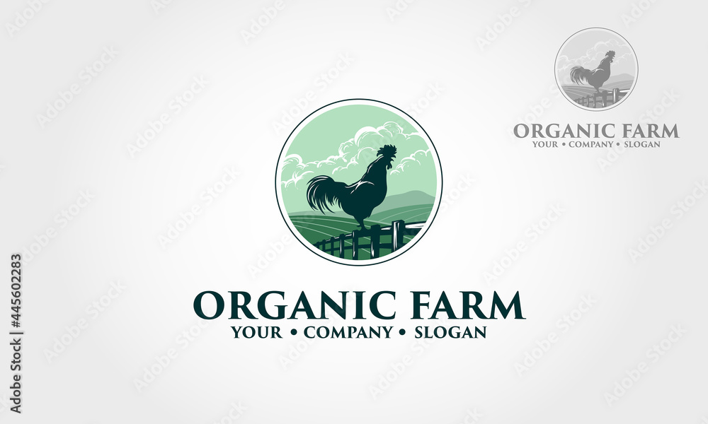 Organic Farm Vector LOgo Illustration. This logo design for all ...