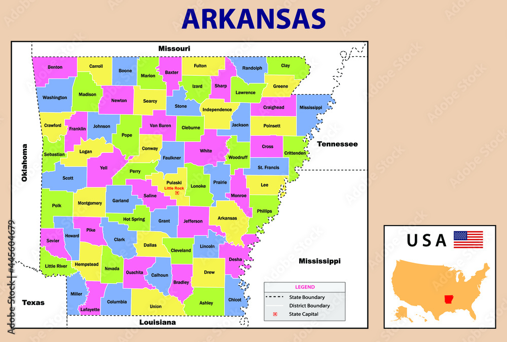 Arkansas Map