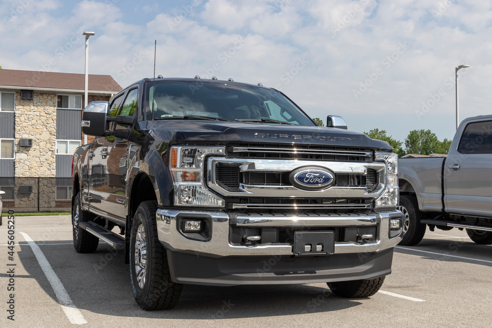 Ford F250 Super Duty display at a dealership. The Ford F-250 is ...