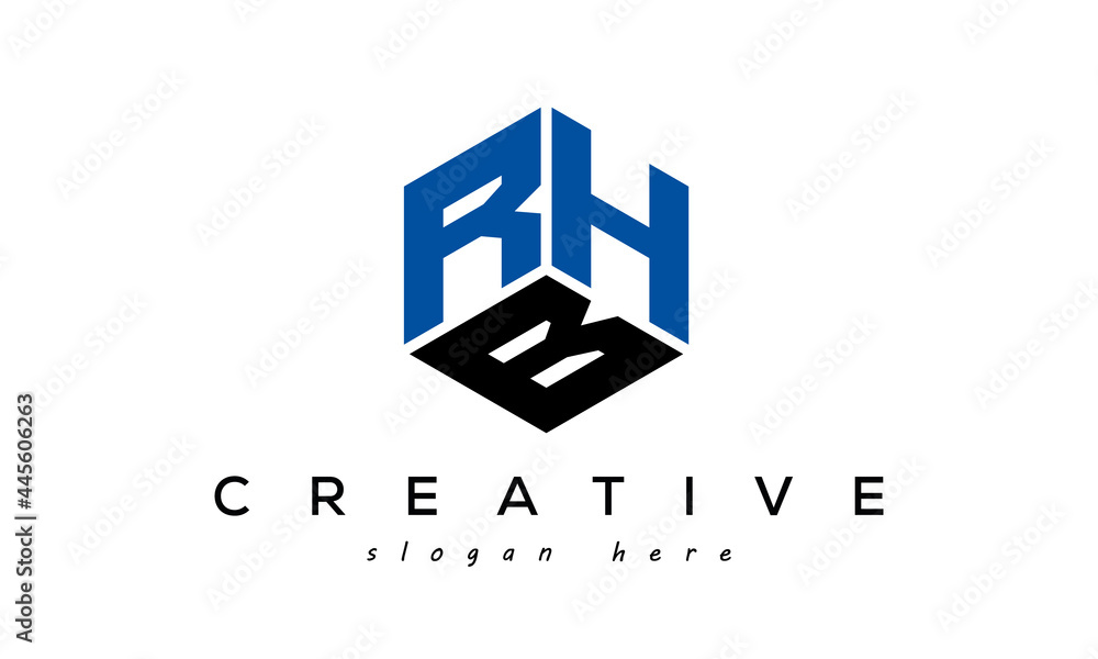 Letter RHB creative logo design vector Stock Vector | Adobe Stock
