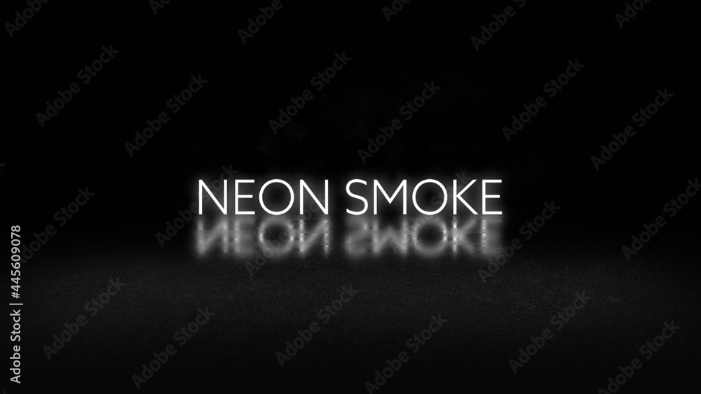 Cool Neon Smoke Titles Stock Template | Adobe Stock