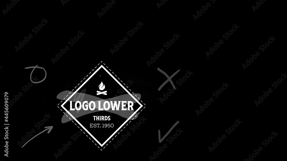 Textured Vintage Logo Lower Thirds Stock Template | Adobe Stock