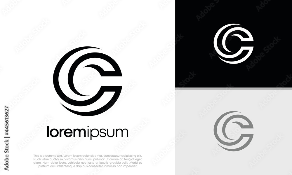 Abstract Initial logo vector. Initials C logo design. Innovative high ...