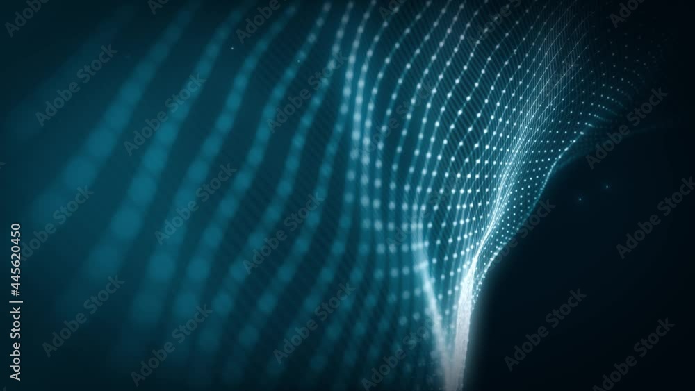 Abstract Network Mesh Waving Fx Background Loop/ 4k animation of an ...