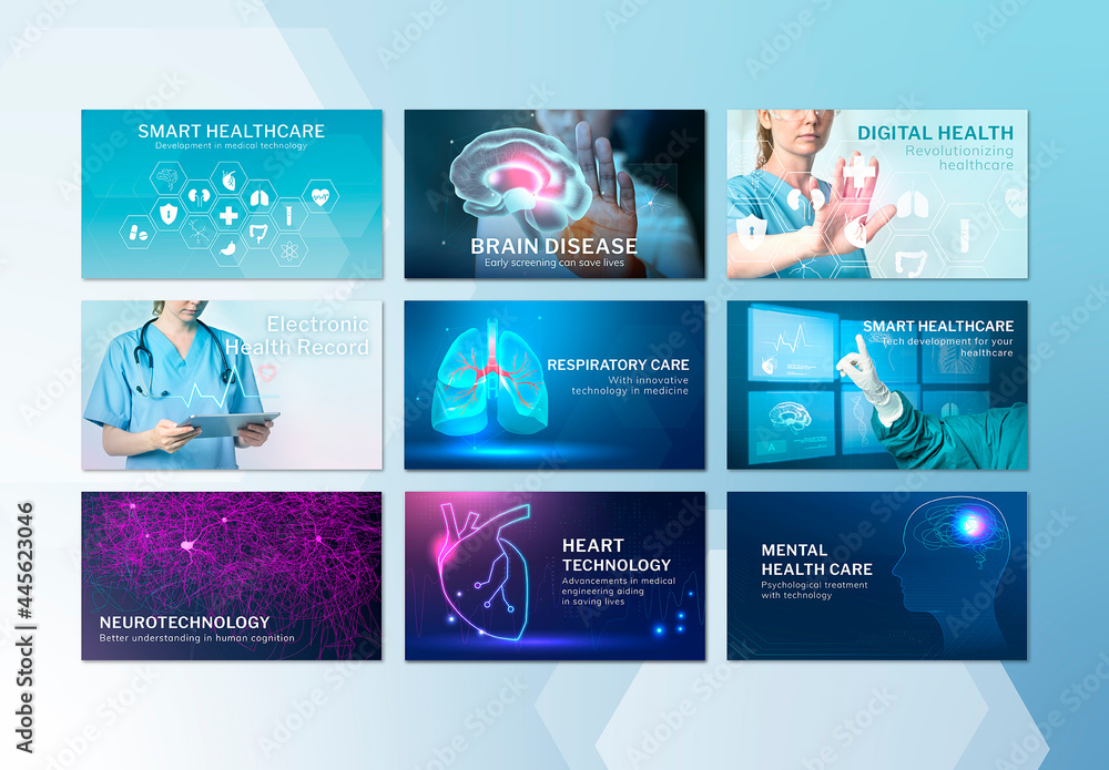 Healthcare Technology Social Media Banner Stock Template | Adobe Stock