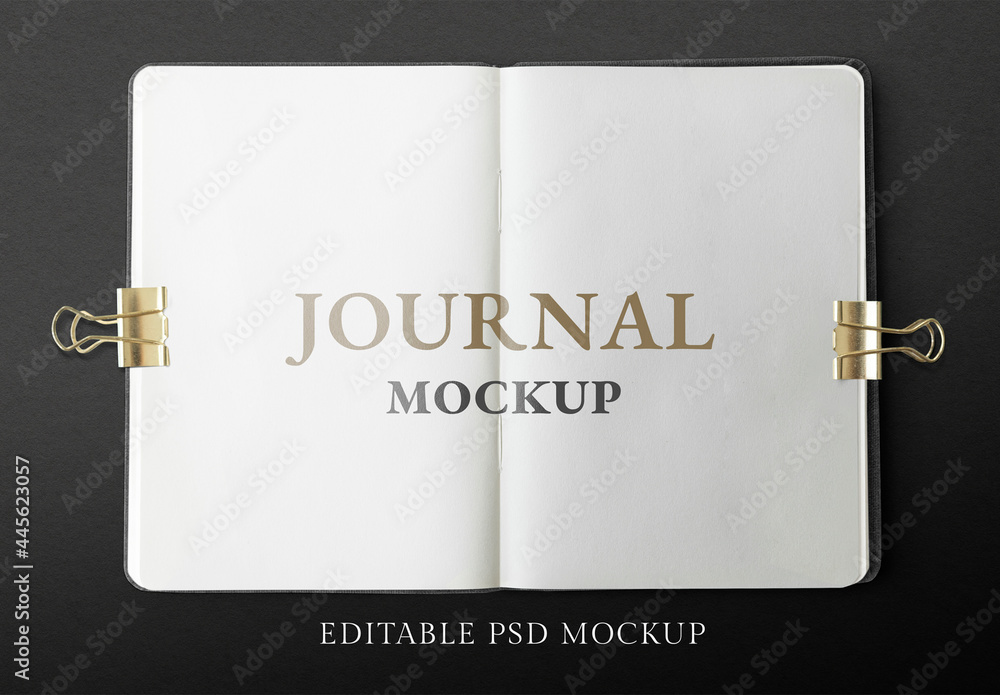 Opened Journal Pages Mockup Stock Template | Adobe Stock