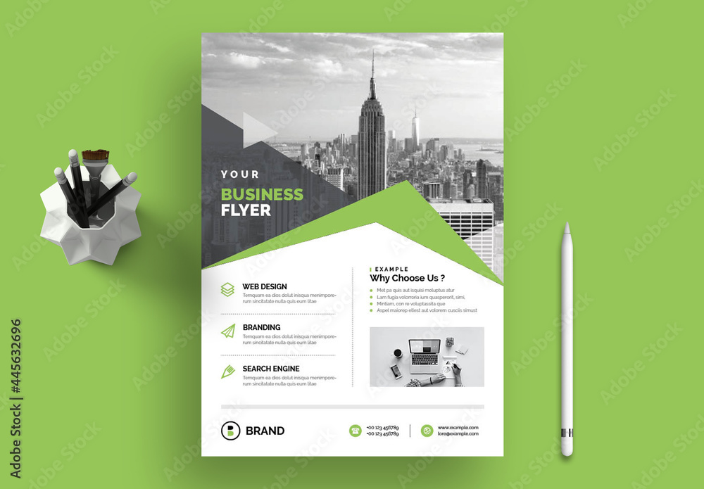 Complex Flyer Stock Template | Adobe Stock