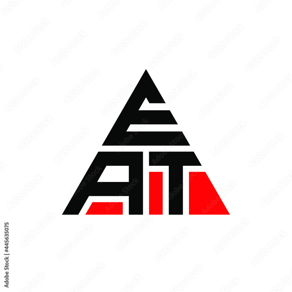 EAT triangle letter logo design with triangle shape. EAT triangle logo ...
