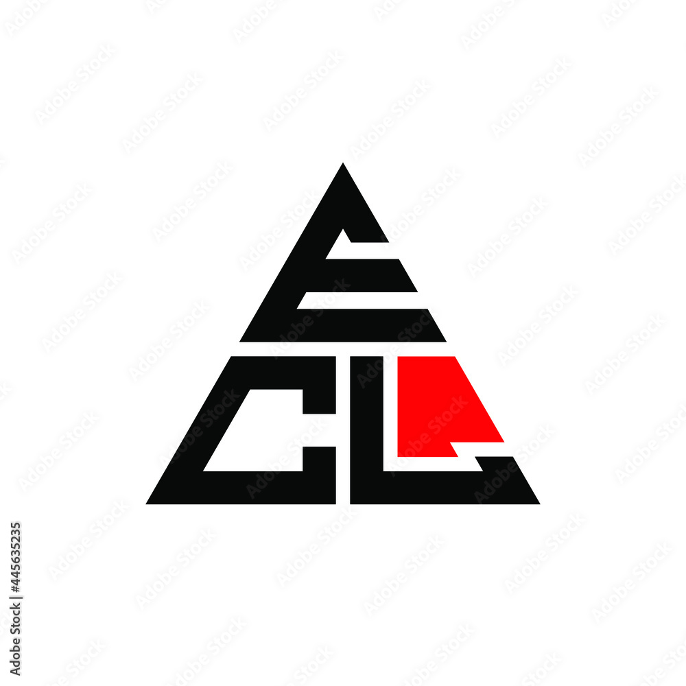 ECL triangle letter logo design with triangle shape. ECL triangle logo ...
