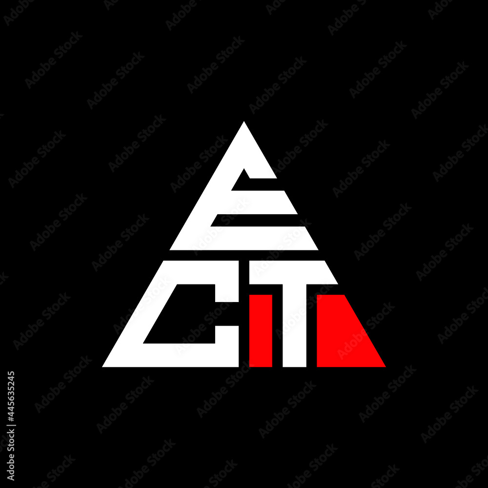 Ect Triangle Letter Logo Design With Triangle Shape Ect Triangle Logo Design Monogram Ect