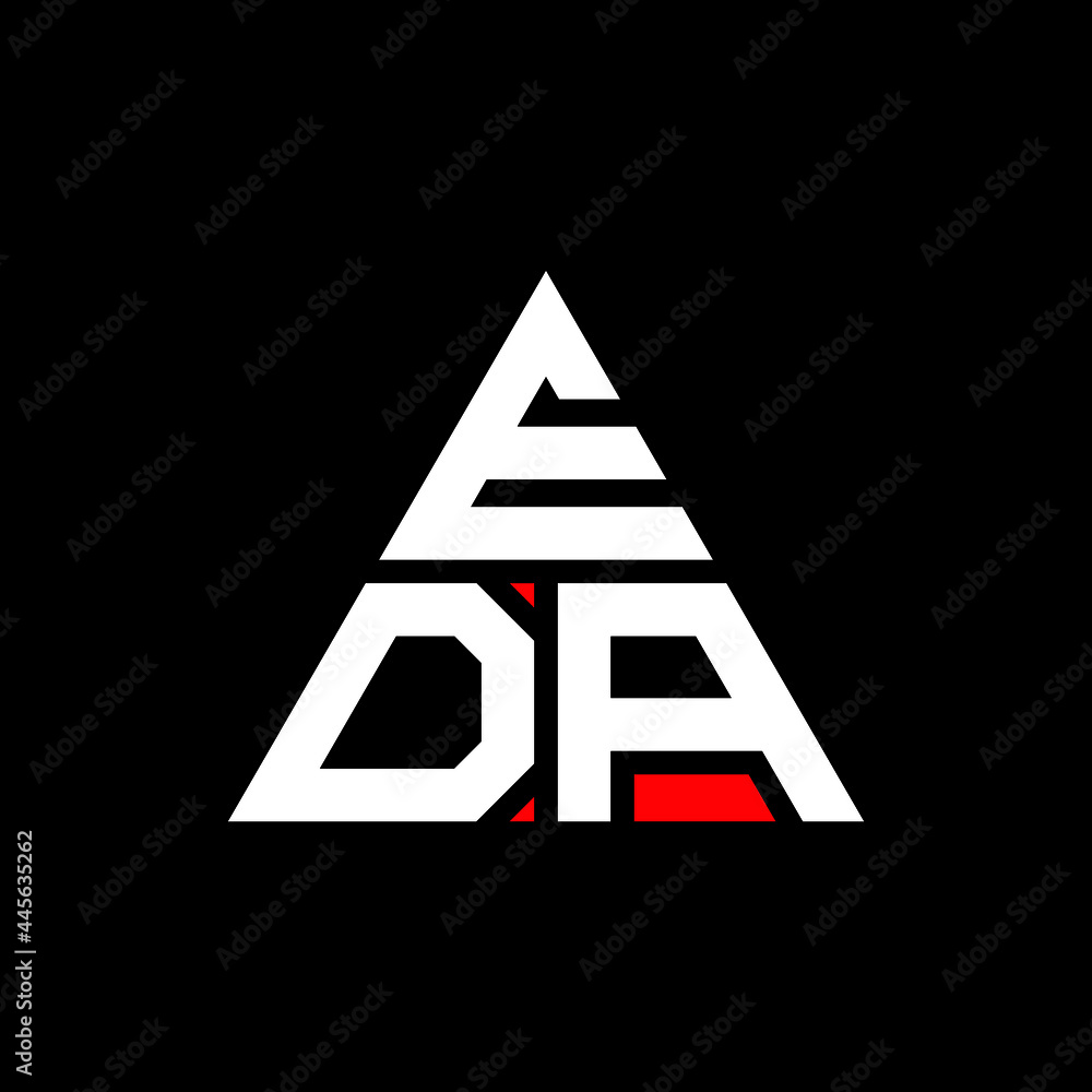 EDA triangle letter logo design with triangle shape. EDA triangle logo ...