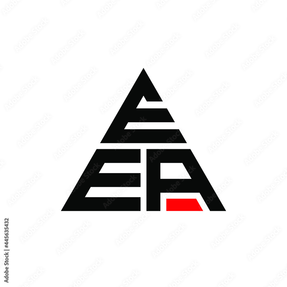 EEA triangle letter logo design with triangle shape. EEA triangle logo ...