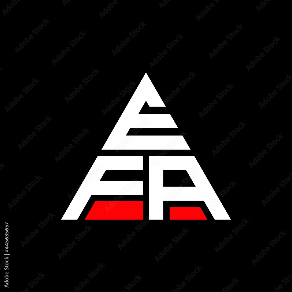 EFA triangle letter logo design with triangle shape. EFA triangle logo ...