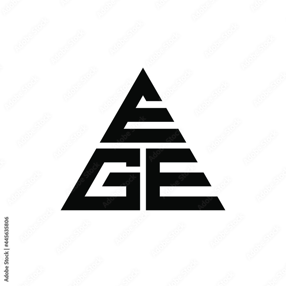 EGE triangle letter logo design with triangle shape. EGE triangle logo ... EGE triangle letter logo design with triangle shape. EGE triangle logo ...