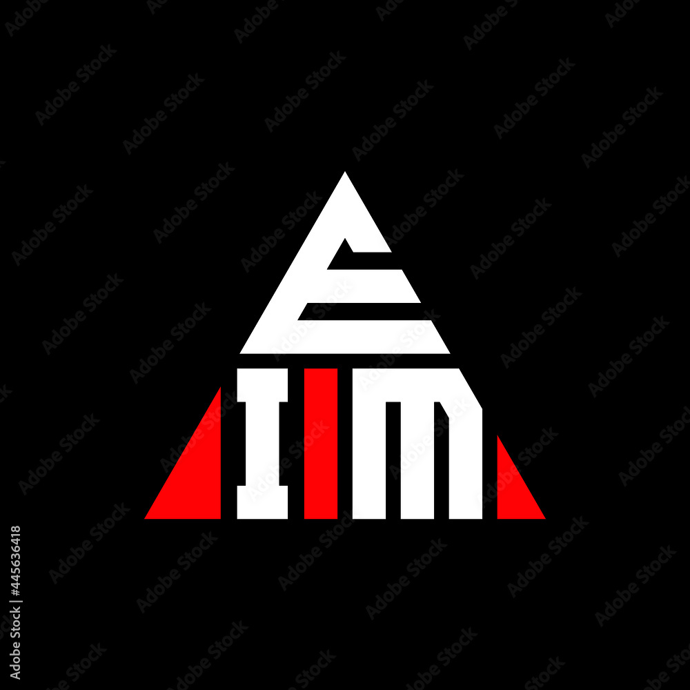 EIM triangle letter logo design with triangle shape. EIM triangle logo ...
