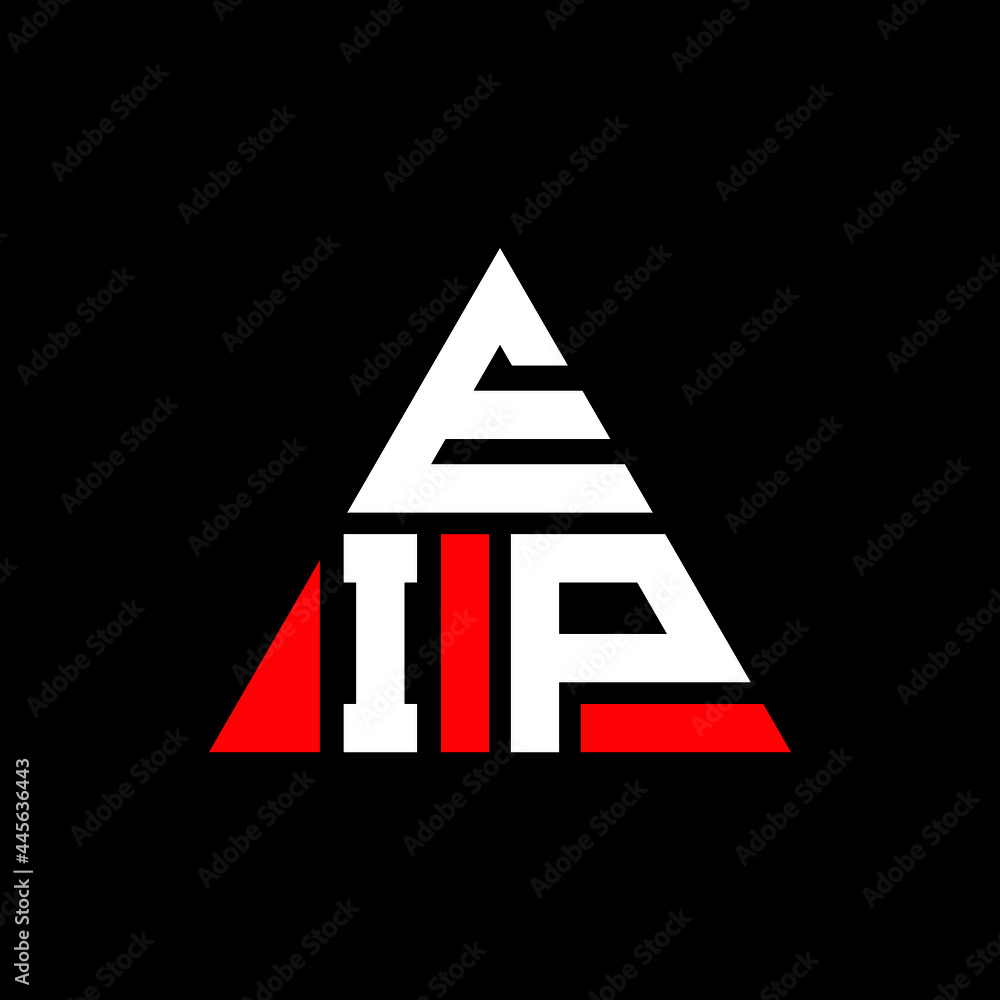 EIP triangle letter logo design with triangle shape. EIP triangle logo ...