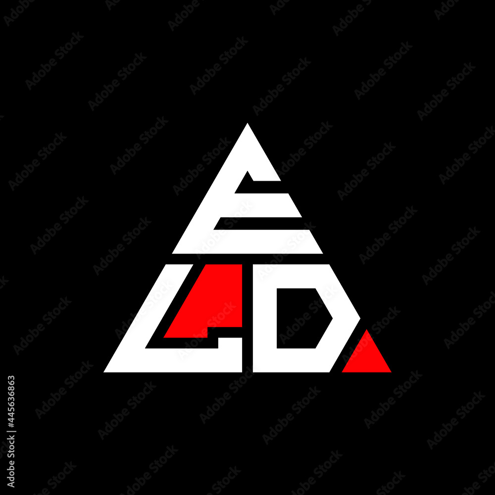 ELD triangle letter logo design with triangle shape. ELD triangle logo ...