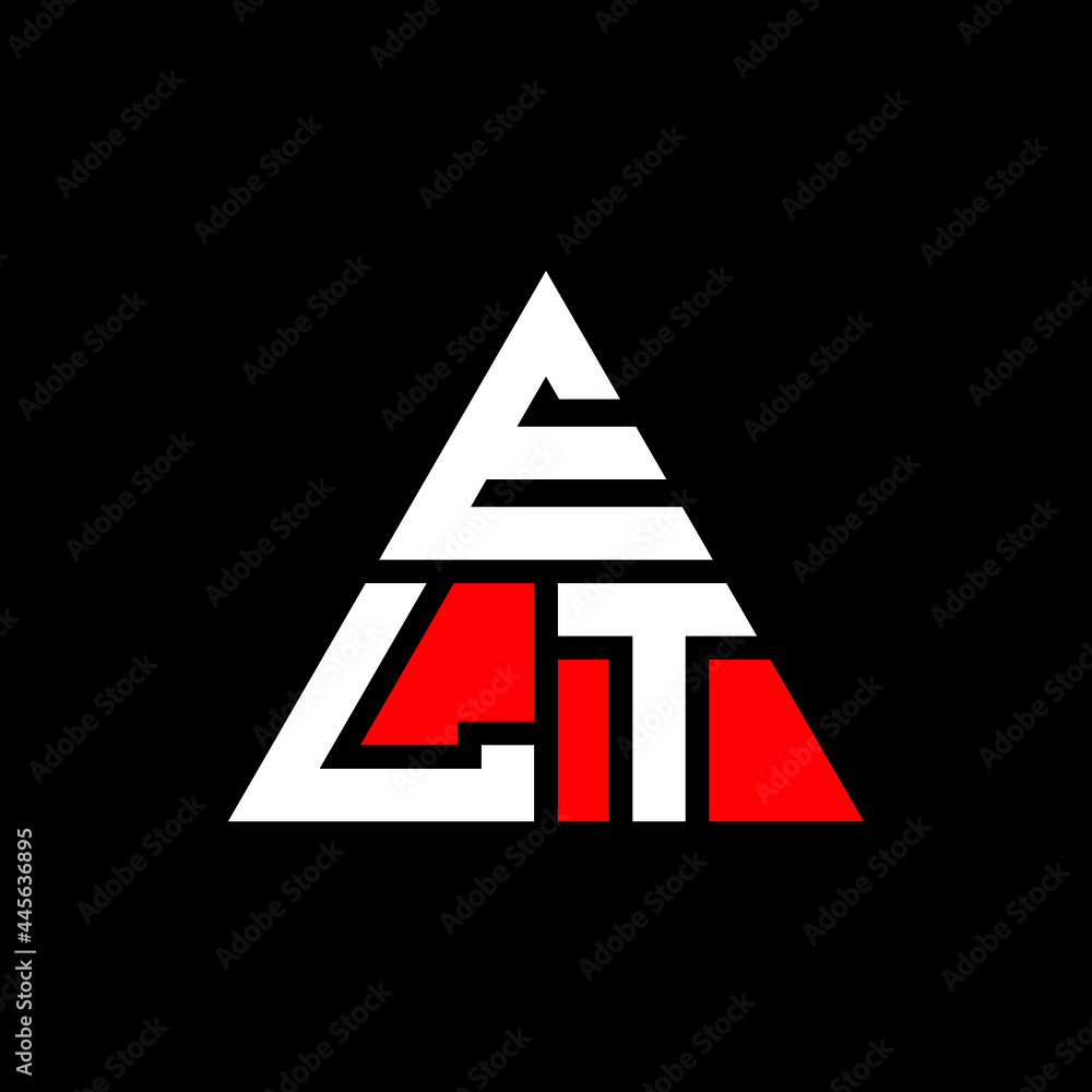 ELT triangle letter logo design with triangle shape. ELT triangle logo ...